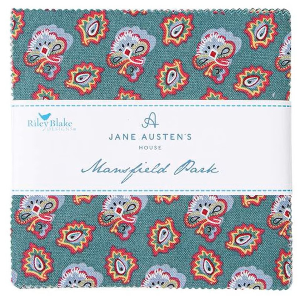 MANSFIELD PARK Stacker Pack from Riley Blake - (42) 5" fabric square ...