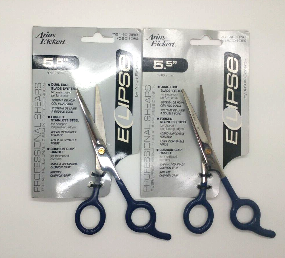 Lot of 2 Arius Eickert Professional Eclipse 5.5" Barber Salon Shear Scissors | eBay