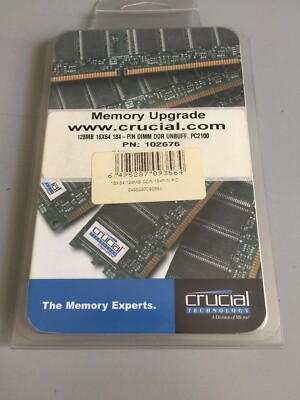 Crucial 128MB 16x64 184-pin DIMM DDR Computer Memory Ram, New | eBay