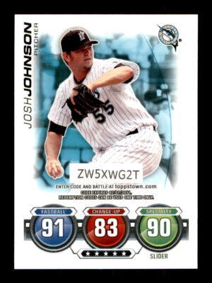 2010 Baseball Topps Josh Johnson Florida Marlins #NNO | eBay