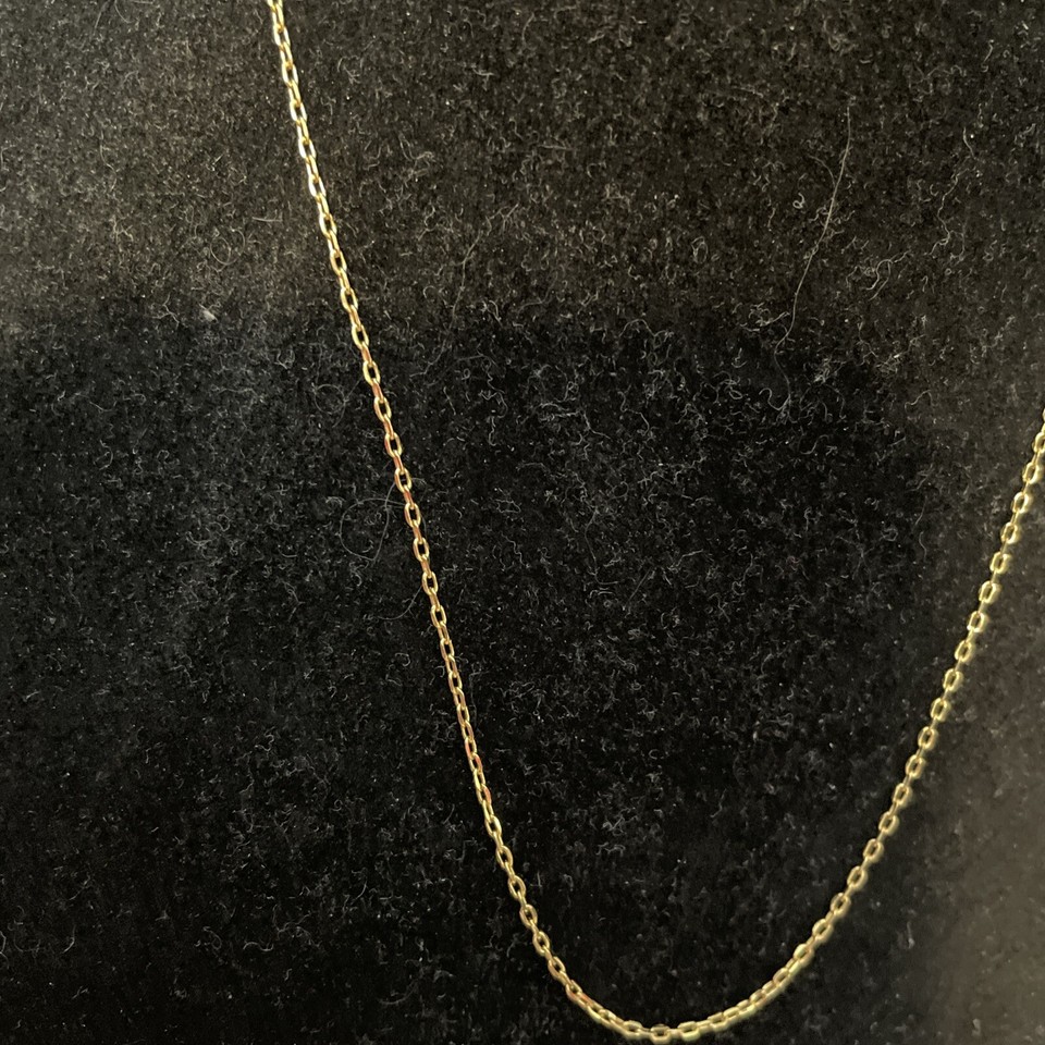 Necklace 18" Dainty Chain Links 925 Gold Color spring Ring | eBay