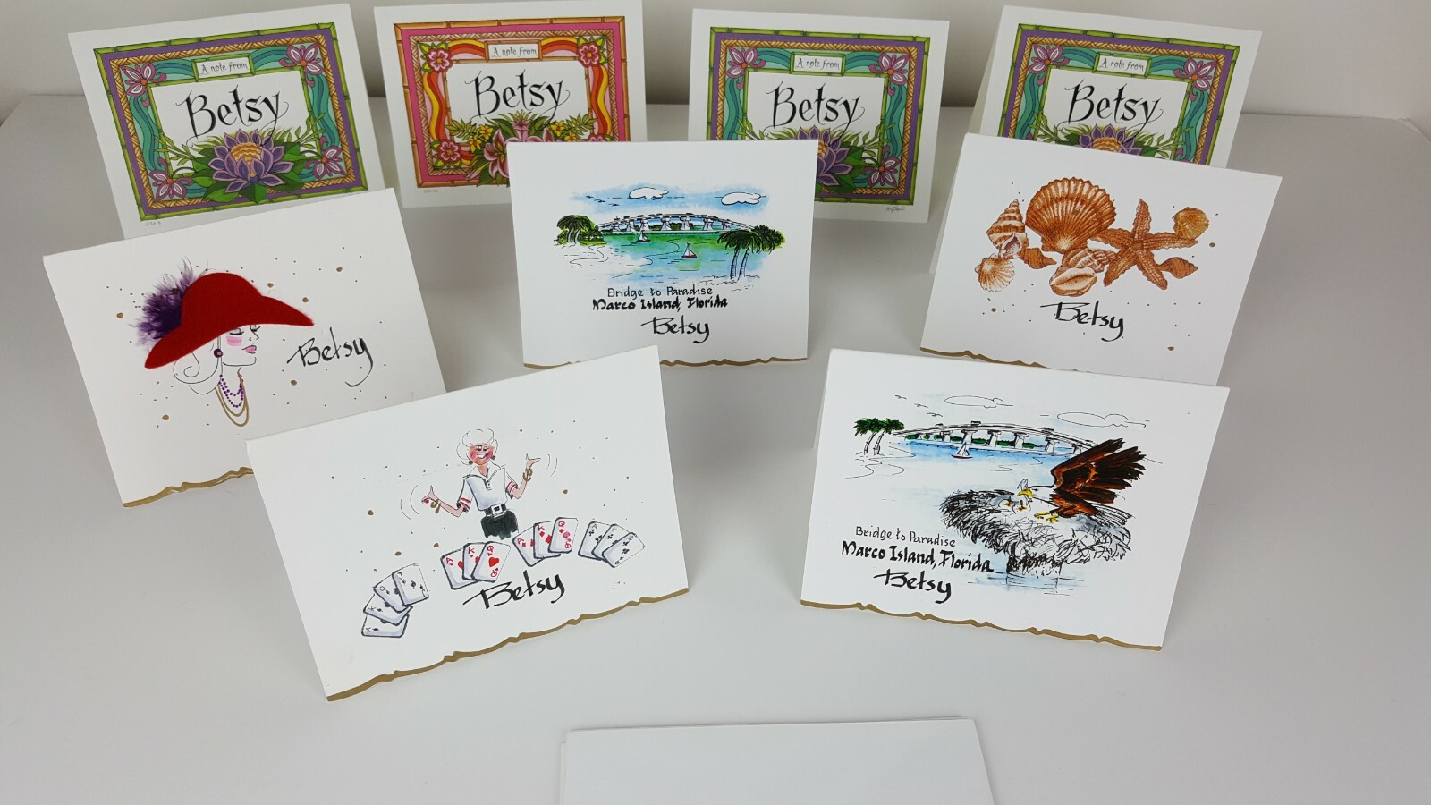 Betty Kimble 9 Personalized Assorted Betsy Vintage Notecards Unused ...