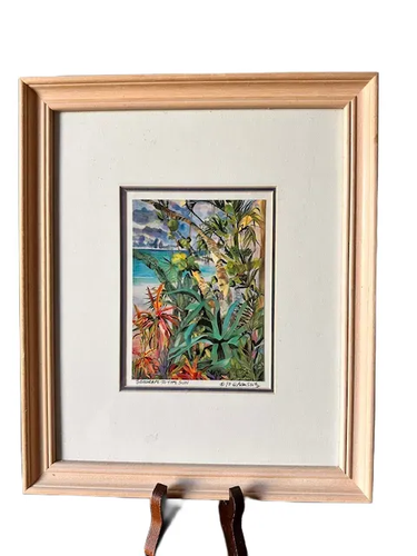 Seagrape Sun Florida Artist Eileen Seitz Signed 10 X 12 Framed | eBay