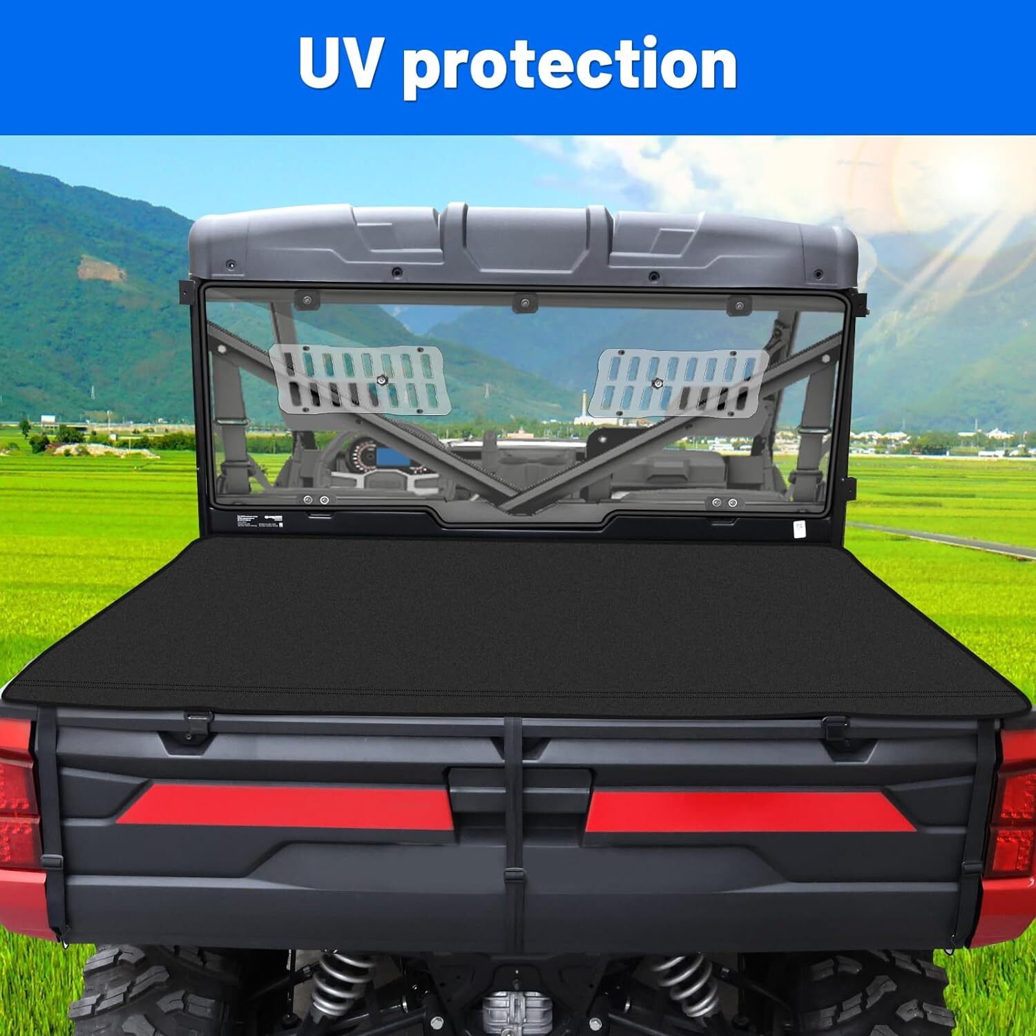 UTV Cargo Bed Cover Canvas Cover For Polaris Ranger XP 1000/570/Crew ...
