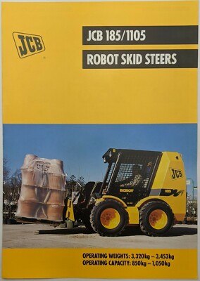 JCB 185 & 1105 Robot Skid Steers Sales Brochure, 1999 | eBay
