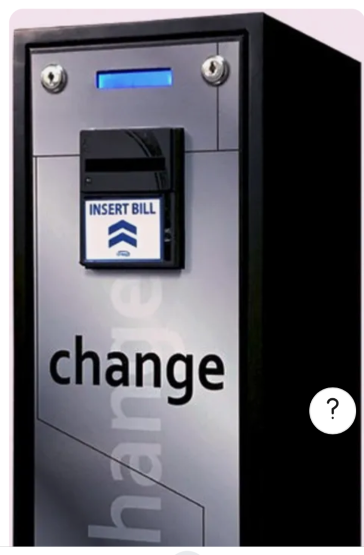 Dollar Bill Changer Coin Vending Machine Fits 1,000 Coins ($250) or US ...