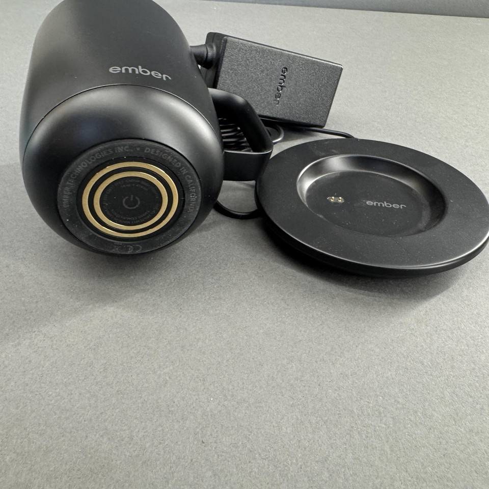 Ember Temperature Control Smart Mug Black Charging Coaster & Power ...