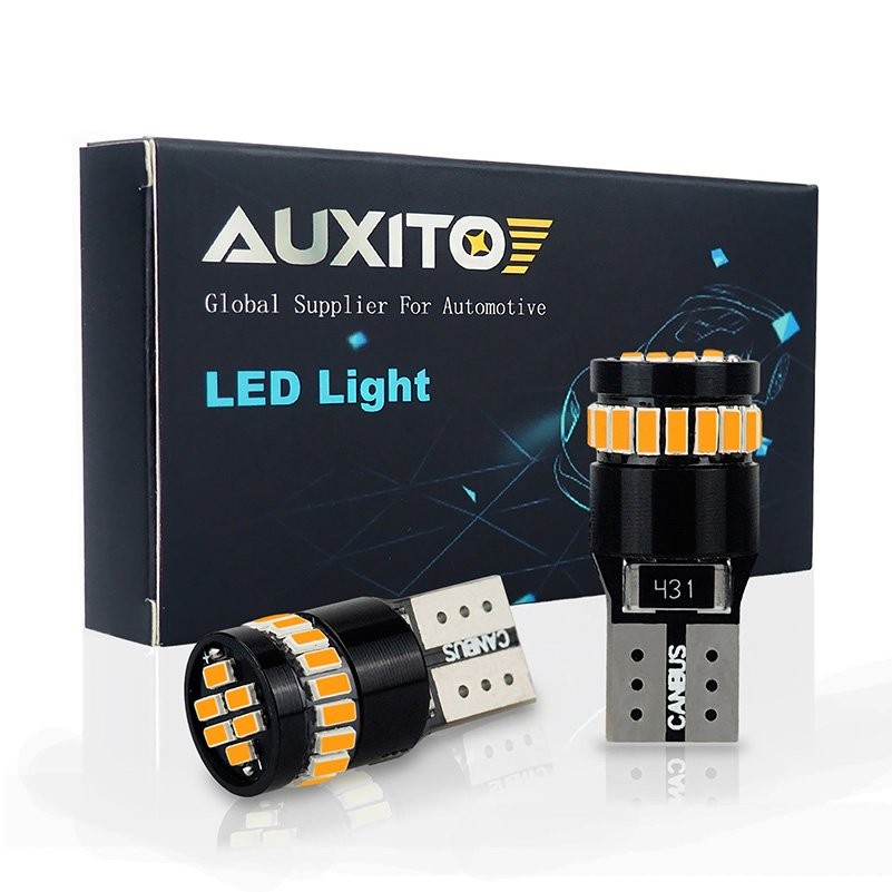 2X AUXITO No Error Amber Yellow 194 168 921 Side License Marker Light ...