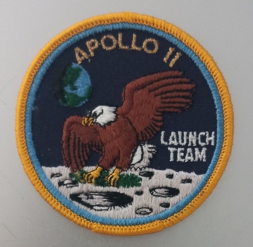 NASA ☆ Apollo 11 'Launch Team' (3") Patch W/Gold Bullion Apollo Thread - MINT | eBay