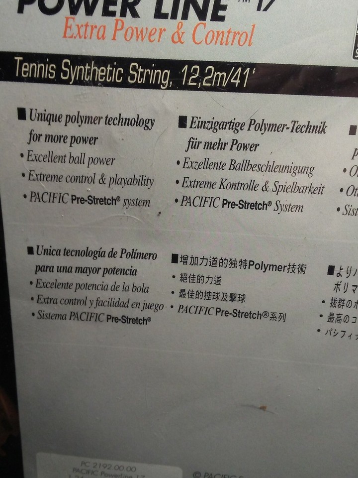 NEW Pacific Tennis String PowerLine 17 | eBay
