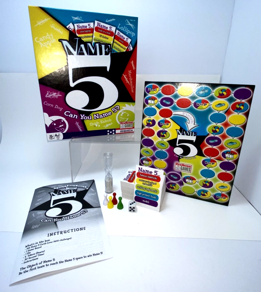 Name 5 Board Game, Can You Name 5? Endless Games, 12+ Excellent ...