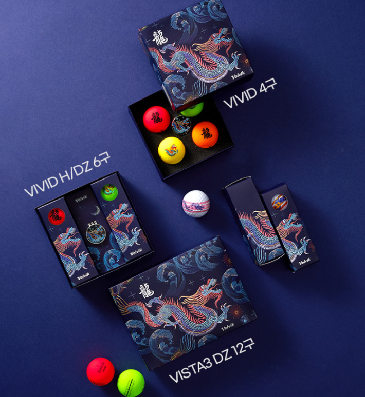 Volvik Vivid 2024 Blue Dragon Edition Golf Ball Half Dozen Signature ...
