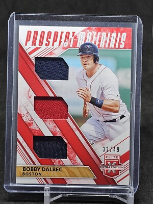 2019 Elite Extra Edition Bobby Dalbec Prospect Material Red Relic #/49 ...