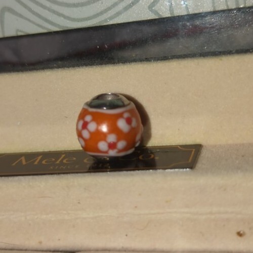 HALIA 925 STERLING SILVER & Orange ENAMEL BEAD CHARM lot HB | eBay
