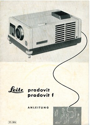 LEITZ Bedienungsanleitung PRADOVIT f Projektor User Manual Anleitung ...