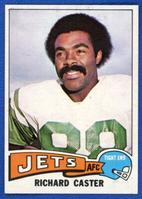 1975 Topps Football # 515 Richard Caster New York Jets | eBay