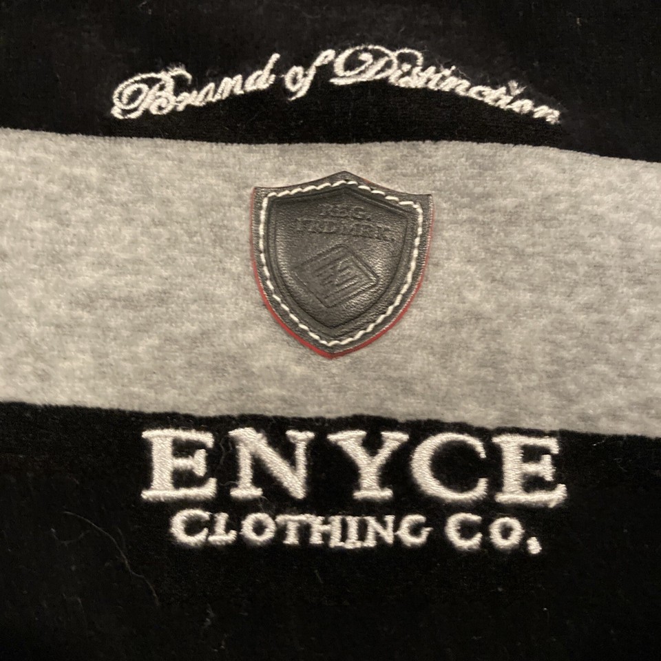 Vintage - Enyce - Black Long Sleeve Velour Polo Shirt - Embroidered ...