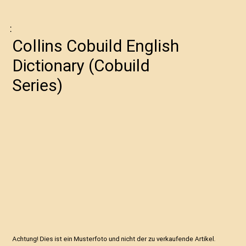 Collins Cobuild English Dictionary (Cobuild Series) 3750299 | eBay