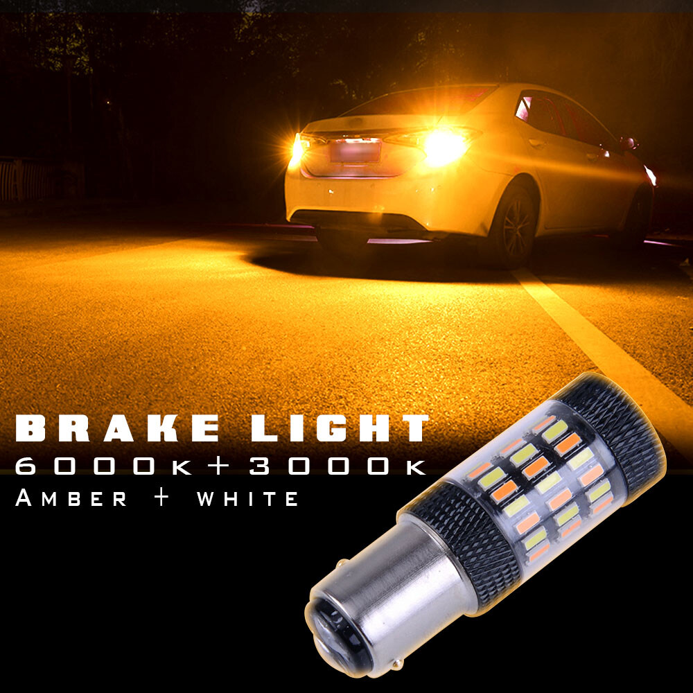 Super bright 1157 LED White/Amber DRL Switchback Turn Signal Parking ...