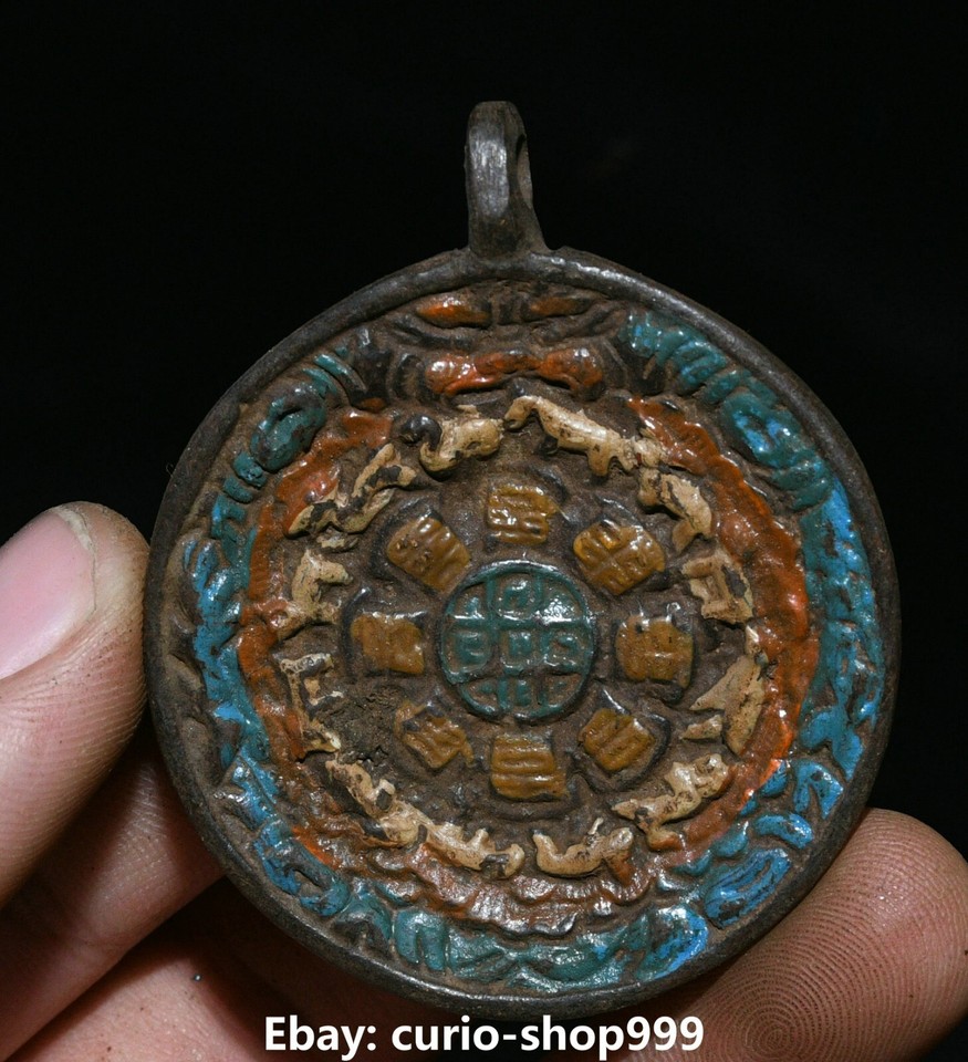 Old Tibet Bronze Painting Winged Garuda Bird Buddha Zodiac Animal ...