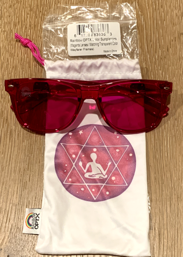 Rainbow OPTX Magenta Translucent Mood Enhancing Sunglasses New | eBay