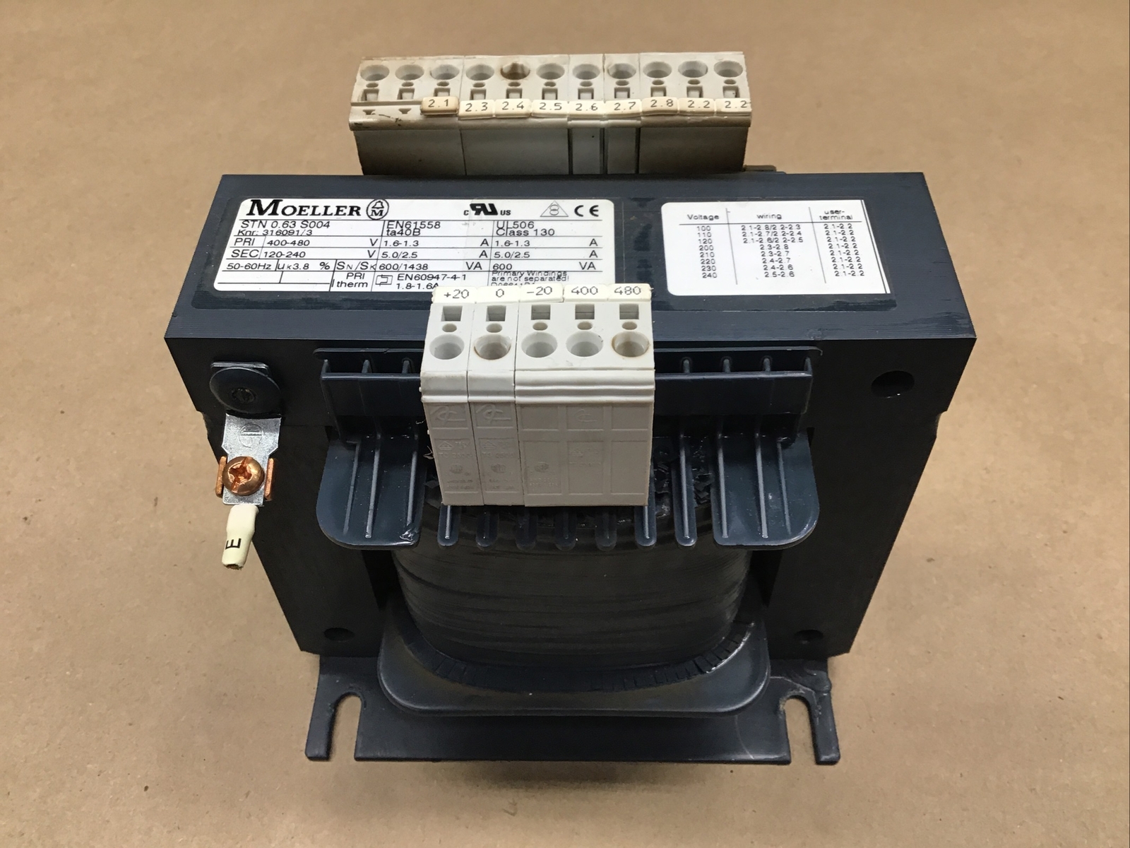 MOELLER TRANSFORMER STN 0.63 S004 1200v #64C37PR4*AD | eBay