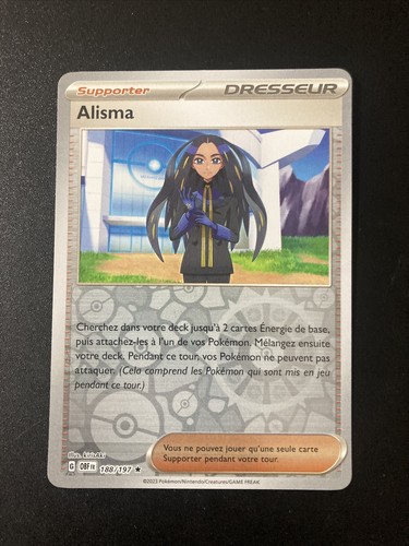 Carte Pokemon Alisma Reverse 188/197 OBF FR Flammes Obsidiennes EV3 ...