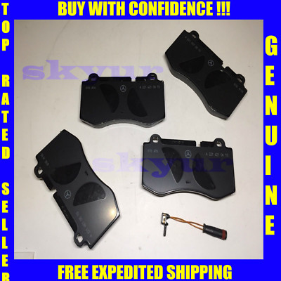 Mercedes-Benz Genuine Front Brake Pad Set, Pads w/Sensor 0044208020 ...
