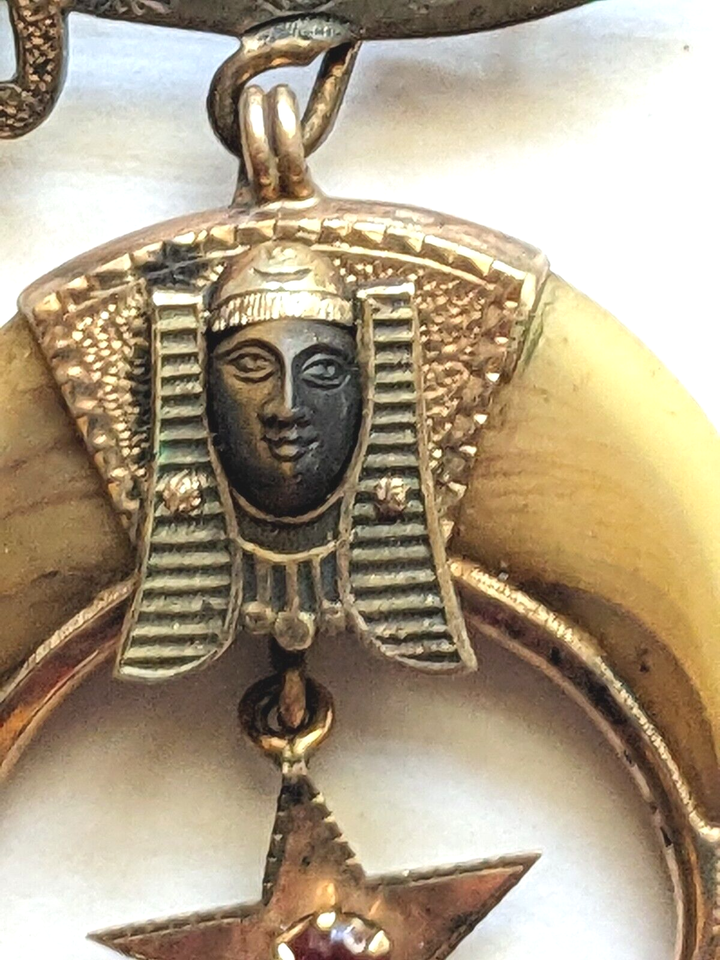 Rare Antique Masonic Shriner Post Potentate Medal Claw 14k Gold Pin ...