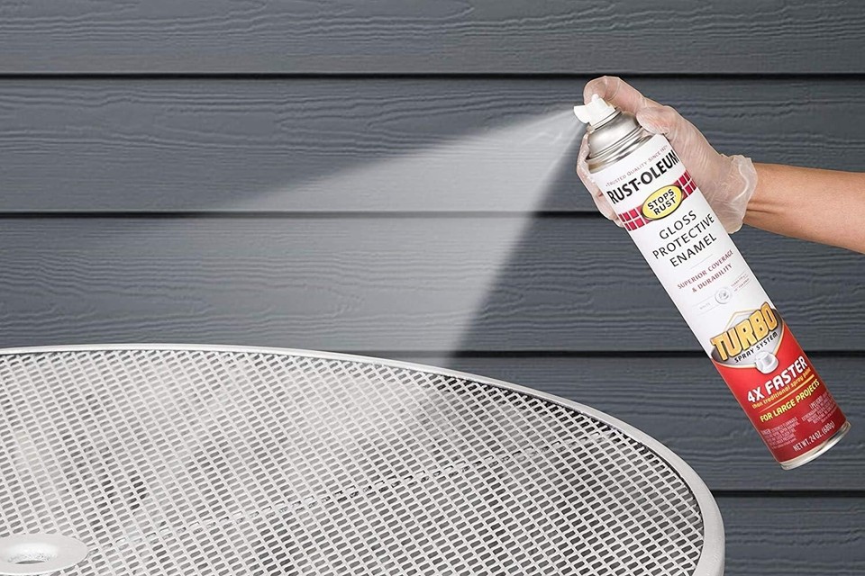 Rust-Oleum 334133-6PK Stops Rust Turbo Spray Paint, 24 oz, Gloss White ...