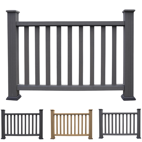 Premium 1.5m Composite Balustrade Kit Durable Hand Patio Garden Rail ...