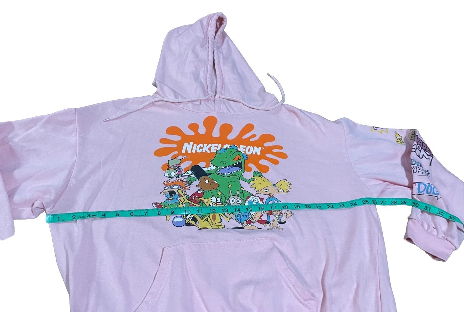 Nickelodeon light pink classic cartoons graphic hoodi… - Gem