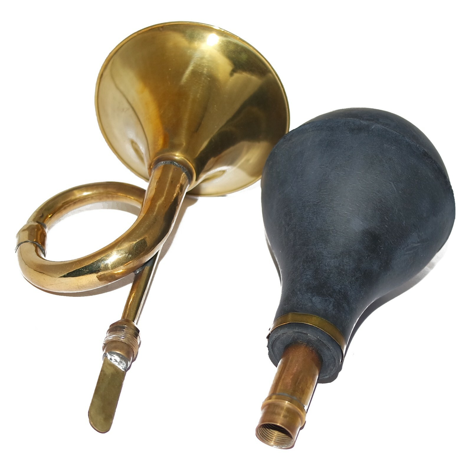 Vintage Antique Trumpet Brass Taxi Horn Rubber Bulb Bugle Car Bike ...