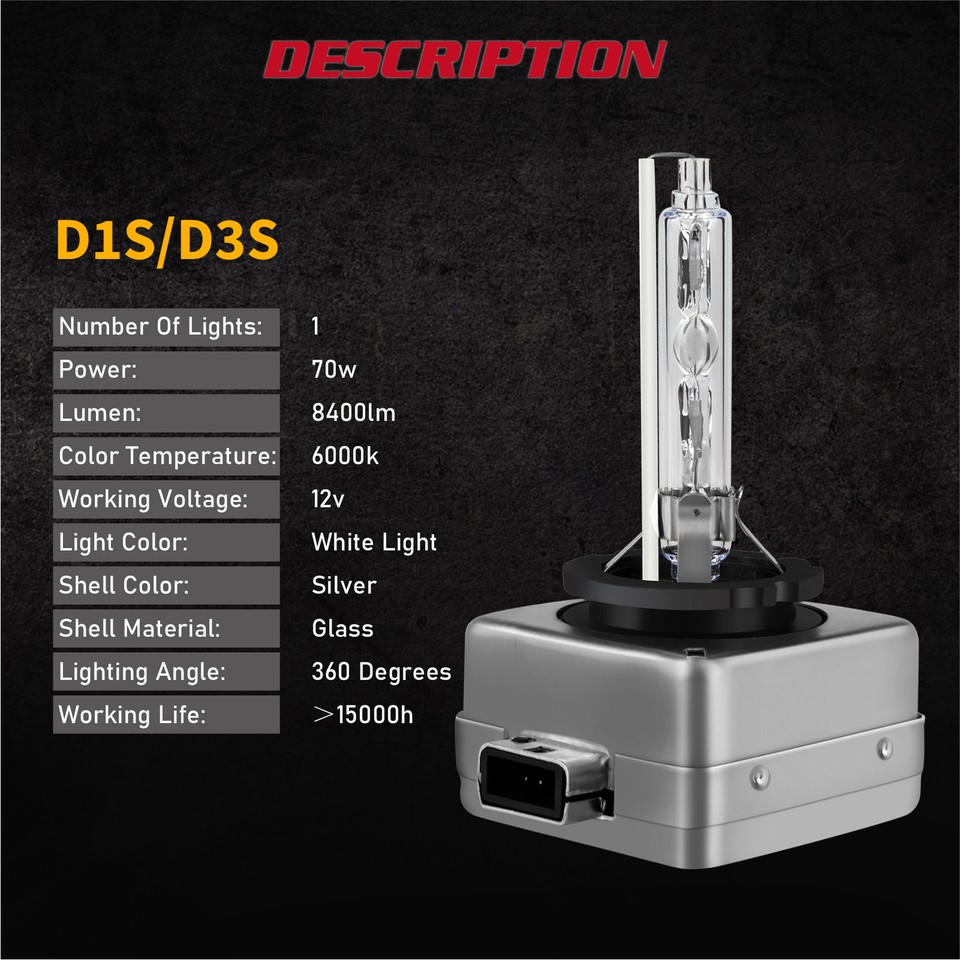 2 6000K D3S D3R DS3 HID Xenon Headlight Replacement Bulbs Super Bright ...