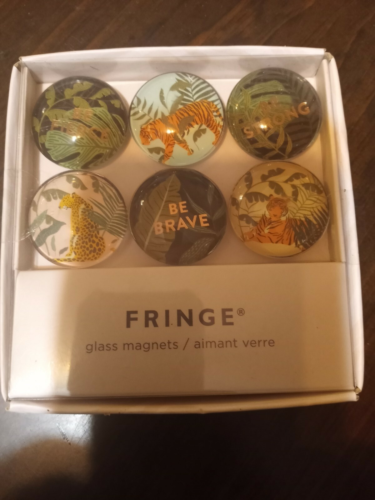 Fringe Glass magnets animal print Set Of 6 new in box | eBay
