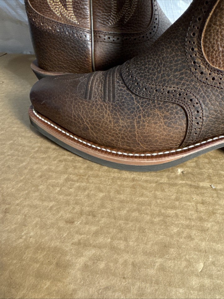 Ariat Heritage Roughstock Brown Leather Cowboy Boots Mens Size 10 1/2 D ...