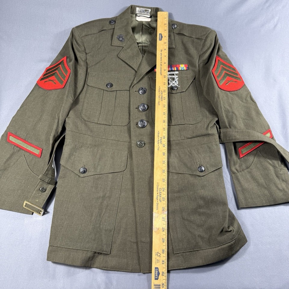GWOT Sergeant Combat Vet USMC Men's Enlisted Green Alpha Uniform 42S W ...