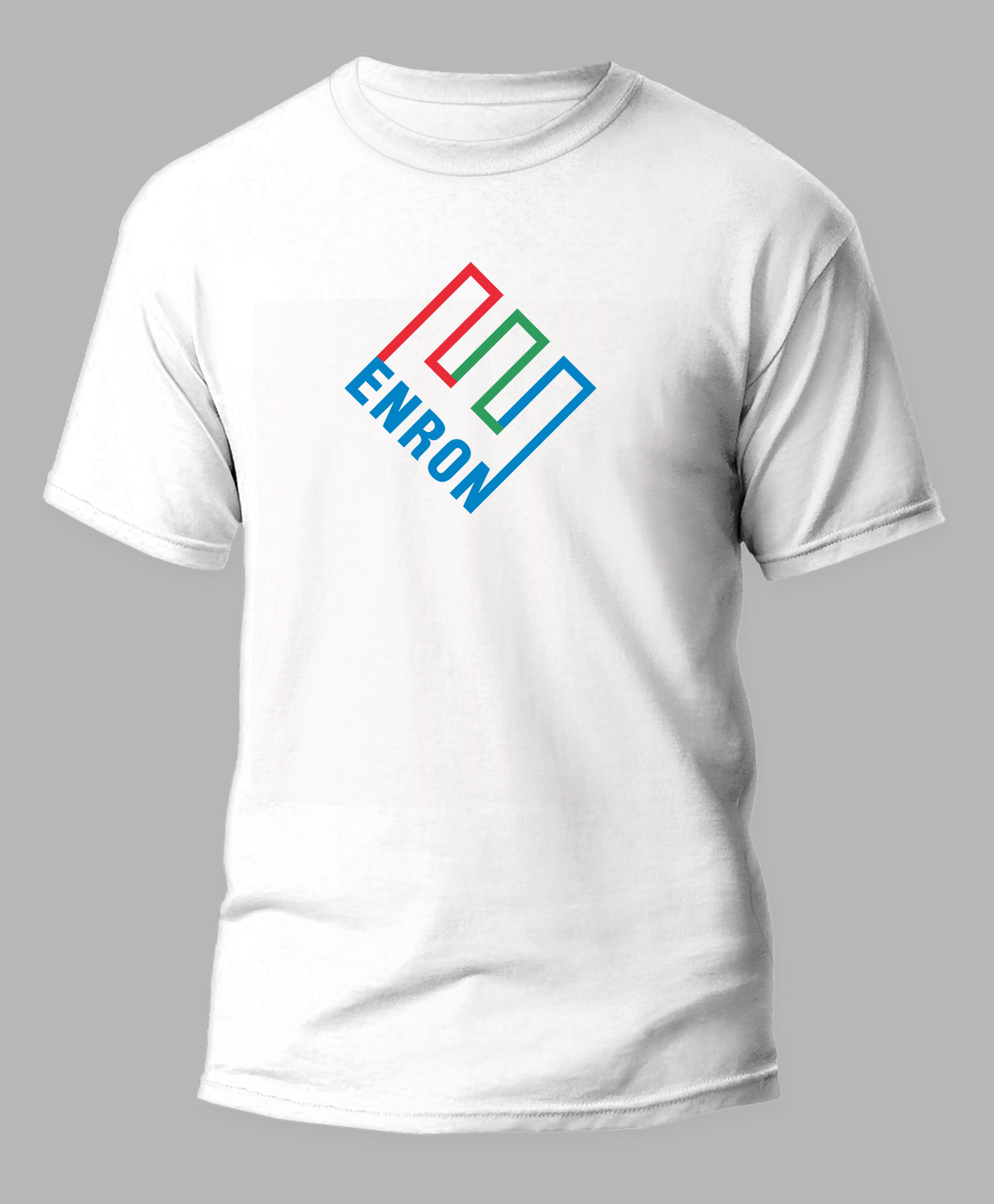 Enron Logo White 50/50 T-Shirt - Sizes S-XL | eBay