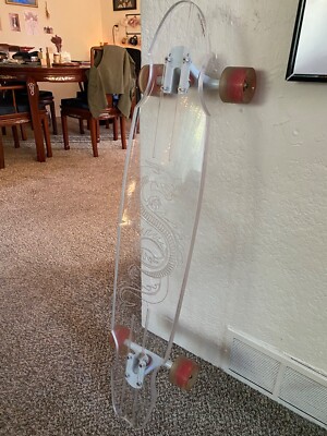 Ghost Longboard Dragon Design LED Wheels 30" Wheel Cut Clear Acrylic ...