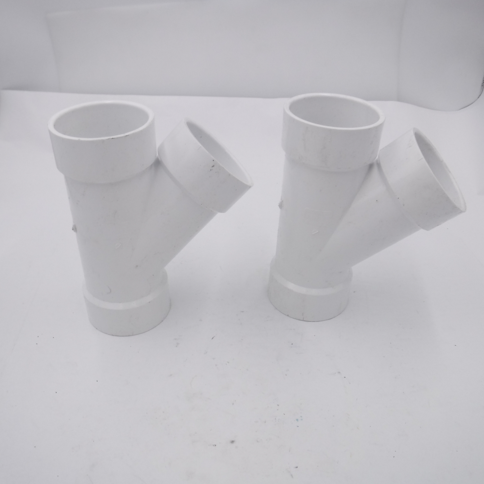 Lot of 2 Nibco 3" Wye Pipe All Hub DWV White PVC 3" x 3" x 3" C4810HD3 ...