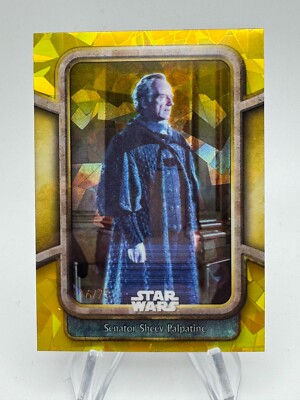 2024 Star Wars Chrome Sapphire SENATOR SHEEV PALPATINE Yellow Refractor ...