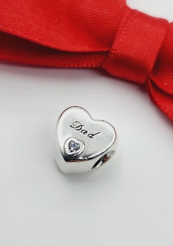 Authentic Pandora Charm Dad's Love Dad Heart #796458CZ 5700302615593 | eBay