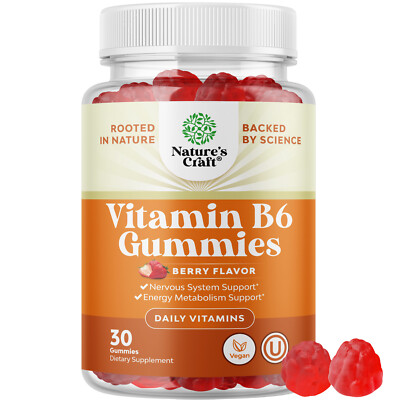 Potent Vitamin B6 Gummies for Adults - Vitamin B6 50mg Per Serving ...