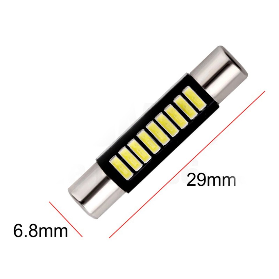4x 29mm LED Vanity Mirror Light 6000K White Sun Visor Bulb 6612F 6614F ...