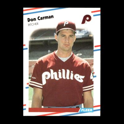 Don Carman 1988 Fleer Philadelphia Phillies #300 R326S 99 | eBay