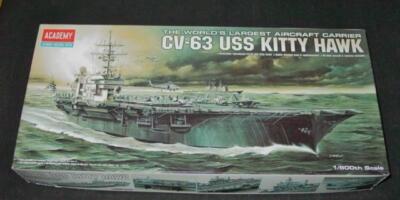 1/800th Academy : CV-63 USS KITTY HAWK Aircraft Carrier Model Kit ...