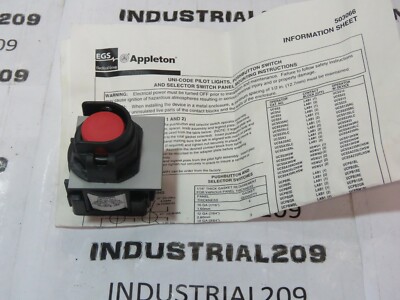 APPLETON PUSH BUTTON PB. SW OPERATOR SWITCH NEW | eBay