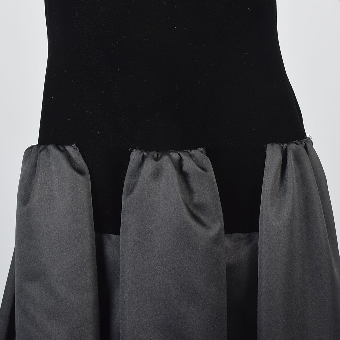 Scaasi Black Formal Modest Prom Dress Vintage 1980s Designer Evening ...