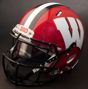 WISCONSIN BADGERS NCAA Riddell SPEED Full Size Authentic Football ...