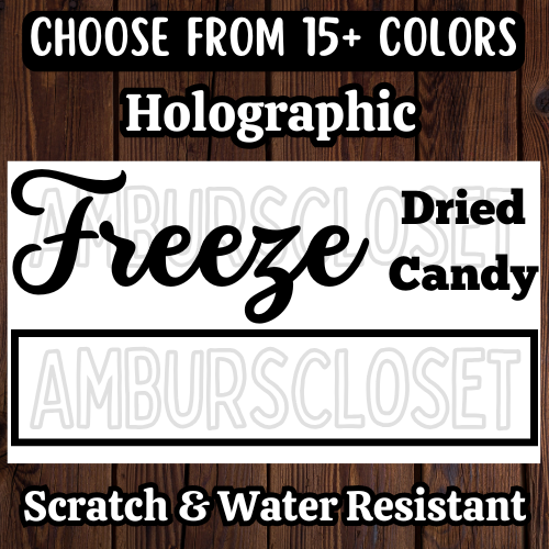 50 FREEZE DRIED CANDY STICKERS 2.25" LABELS SMALL BUSINESS SCRATCH ...